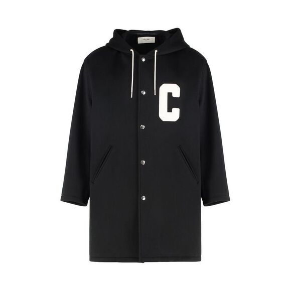 Celine | Jackets & Coats | Celine Mens Varsity Letterman Hooded Coat ...